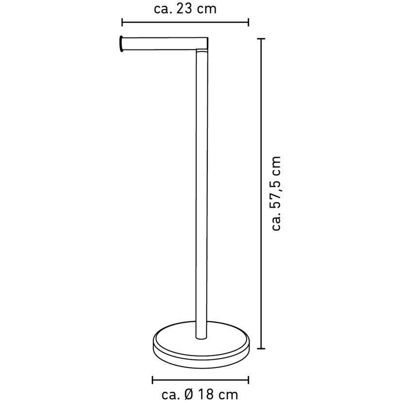 toom WC-Rollenhalter 'Horta' chromfarben 23 x 57,5 x 18 cm | toom Baumarkt