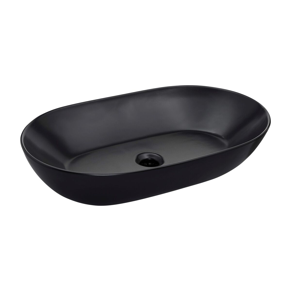 Schöner Wohnen Kollektion Aufsatzwaschbecken oval 'Sati' schwarz 60 x ...