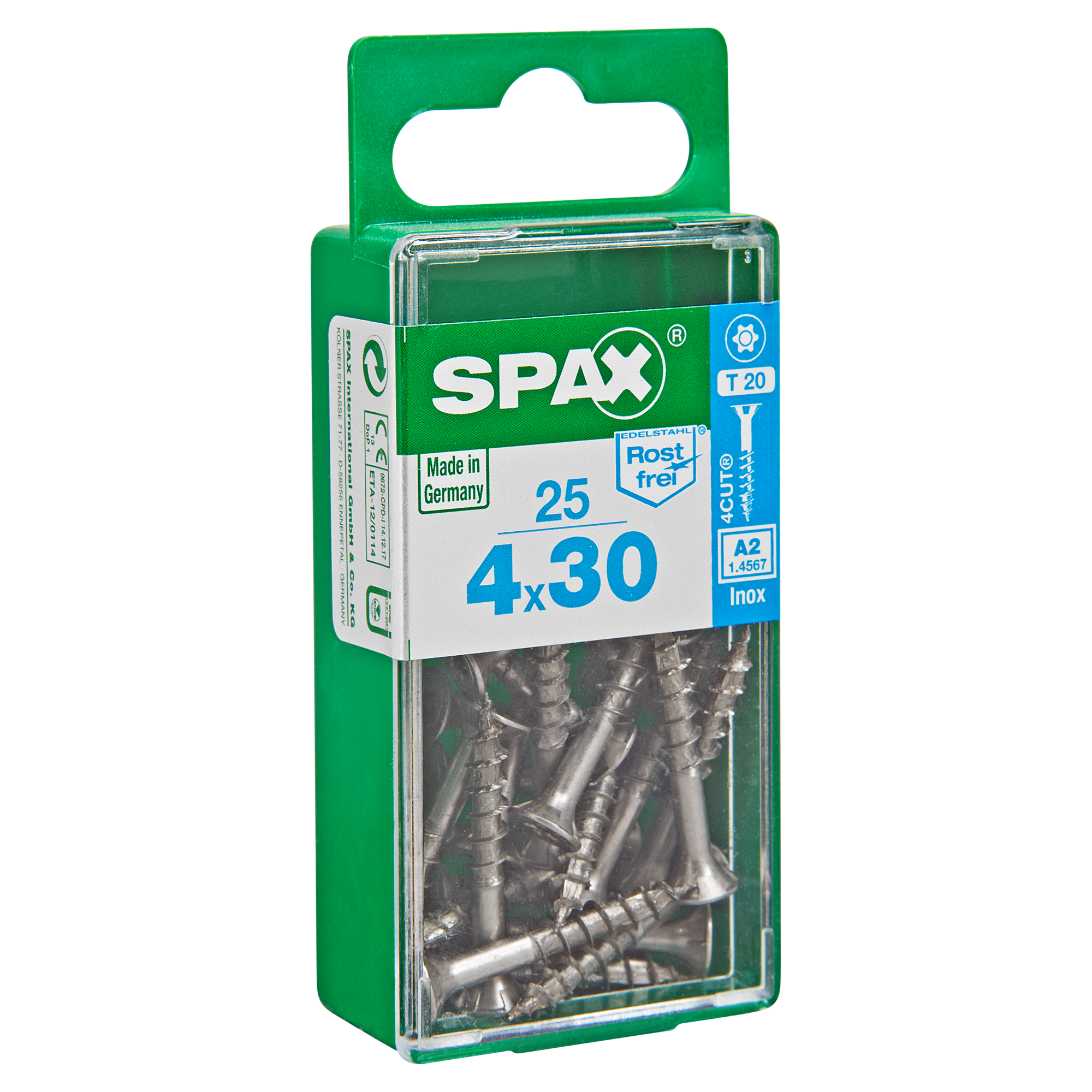 Spax Senkkopfschrauben Edelstahl A2 25 Stück Ø 4 x 30 mm ǀ toom Baumarkt
