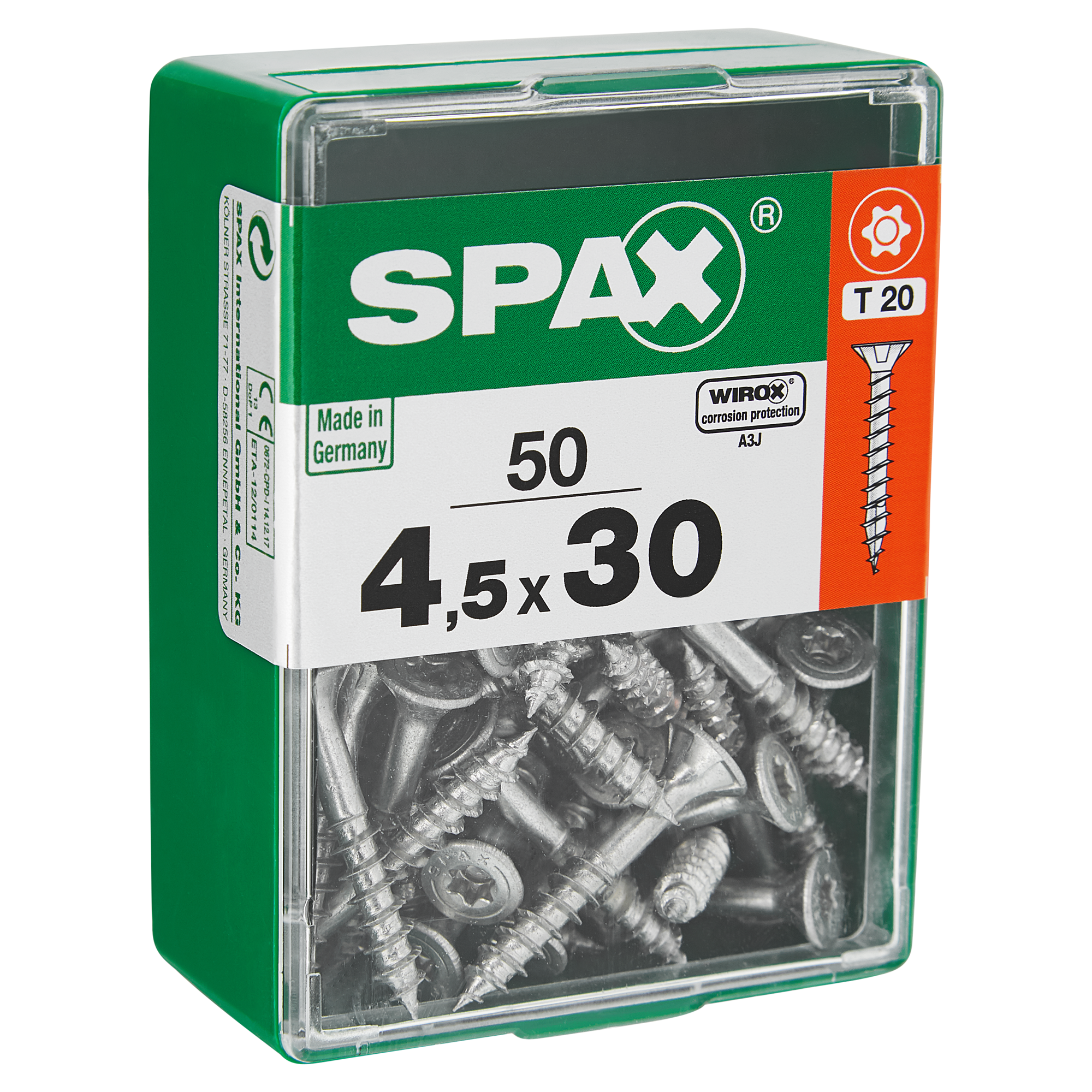 Spax Spax Universalschrauben T-Star plus T20 Stahl 4,5 x 30 mm 50 Stück ...