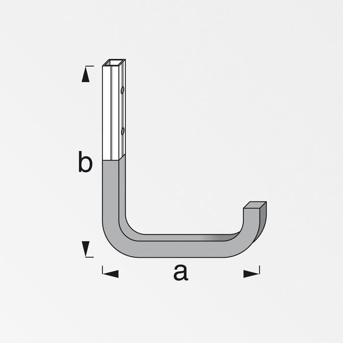 Profilhaken Typ 4 rot 11,5 x 14 cm
