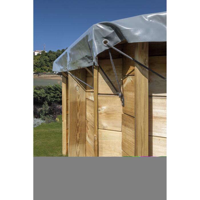 GRE Pool-Abdeckplane 'Winterabdeckung' grau 551 x 351 cm