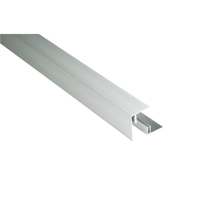 Abschlussleiste aluminium 2500 x 59 x 45 mm, inklusive Befestigung