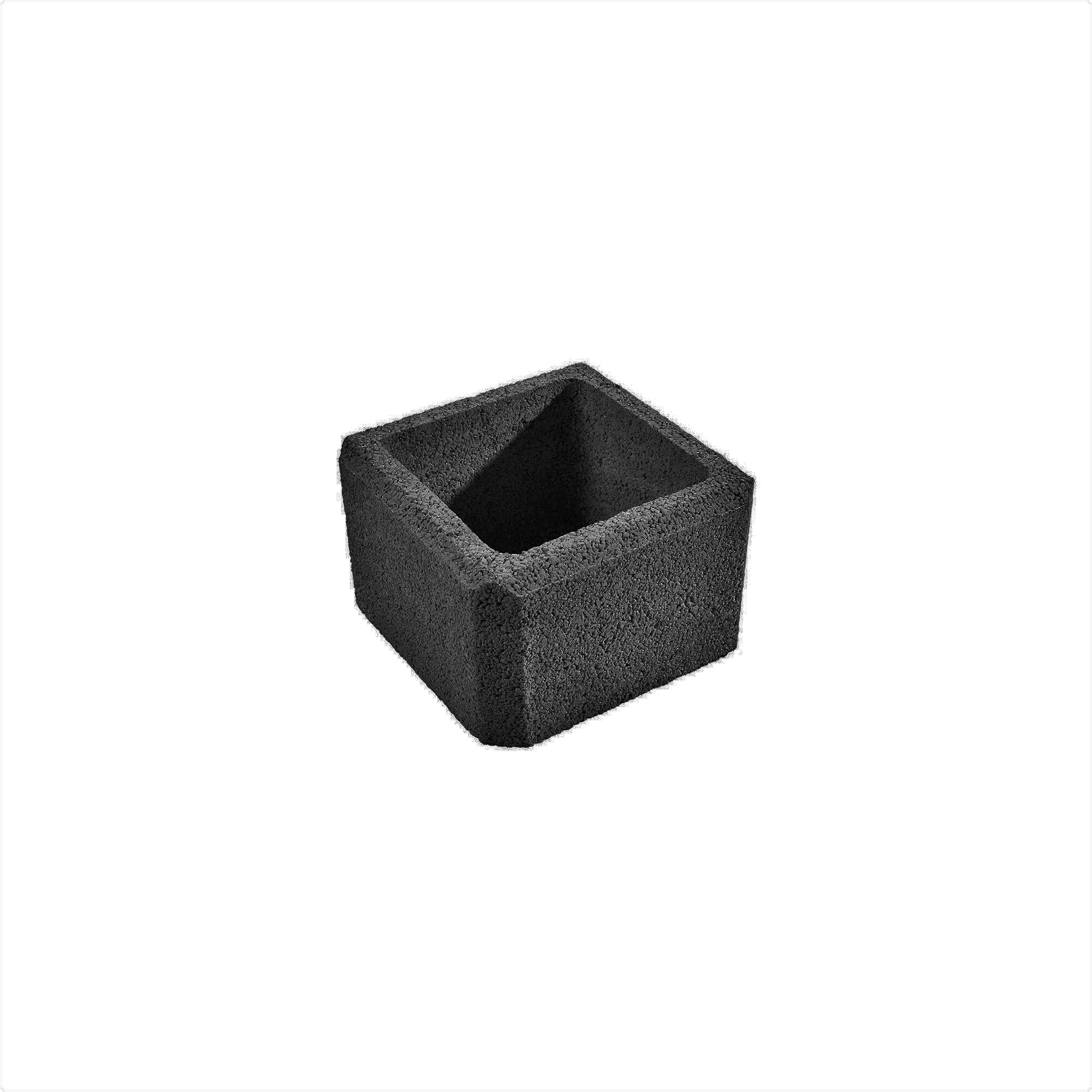 Mauerstein 'Planomur' anthrazit 32,5 x 32,5 x 20 cm