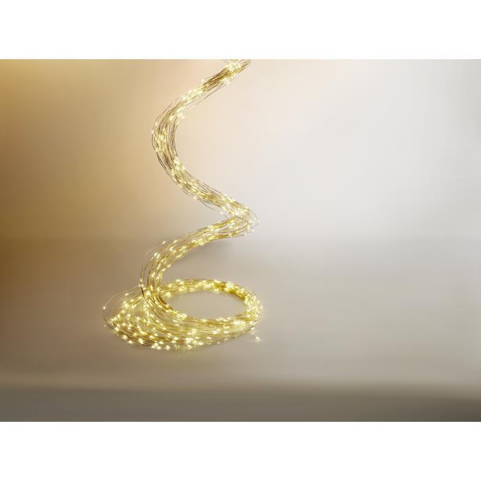 LED-Draht-Lichterbund 640 LEDs warmweiß 32 Stränge 190 cm