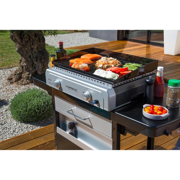 Campingaz Gas-Kontaktgrill 'Plancha L Blue Flame' silber/schwarz