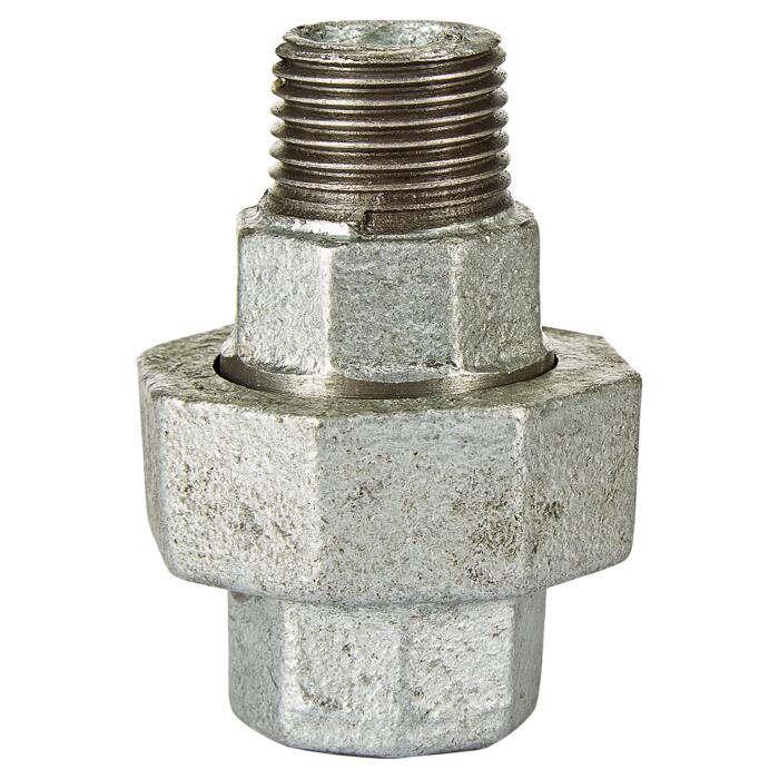 Verschraubung Temperguss verzinkt IG 12,7 mm (1/2") x AG 12,7 mm (1/2") ǀ toom Baumarkt