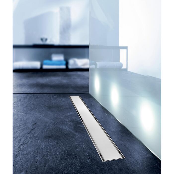 Duschrinnen-Abdeckung 'Cover' Edelstahl 80 cm Randablauf