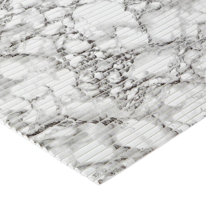 Matte "Comfort" Marmor-Optik weiß-grau 200 x 65 cm