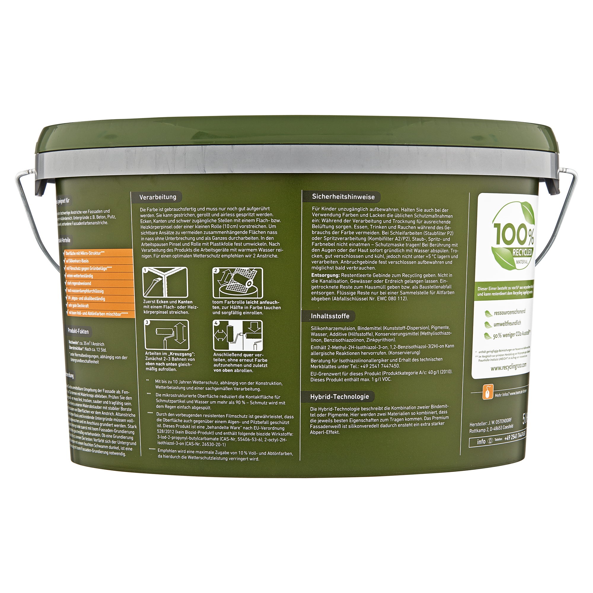 Premium Fassadenweiß seidenmatt 5 l ǀ toom Baumarkt