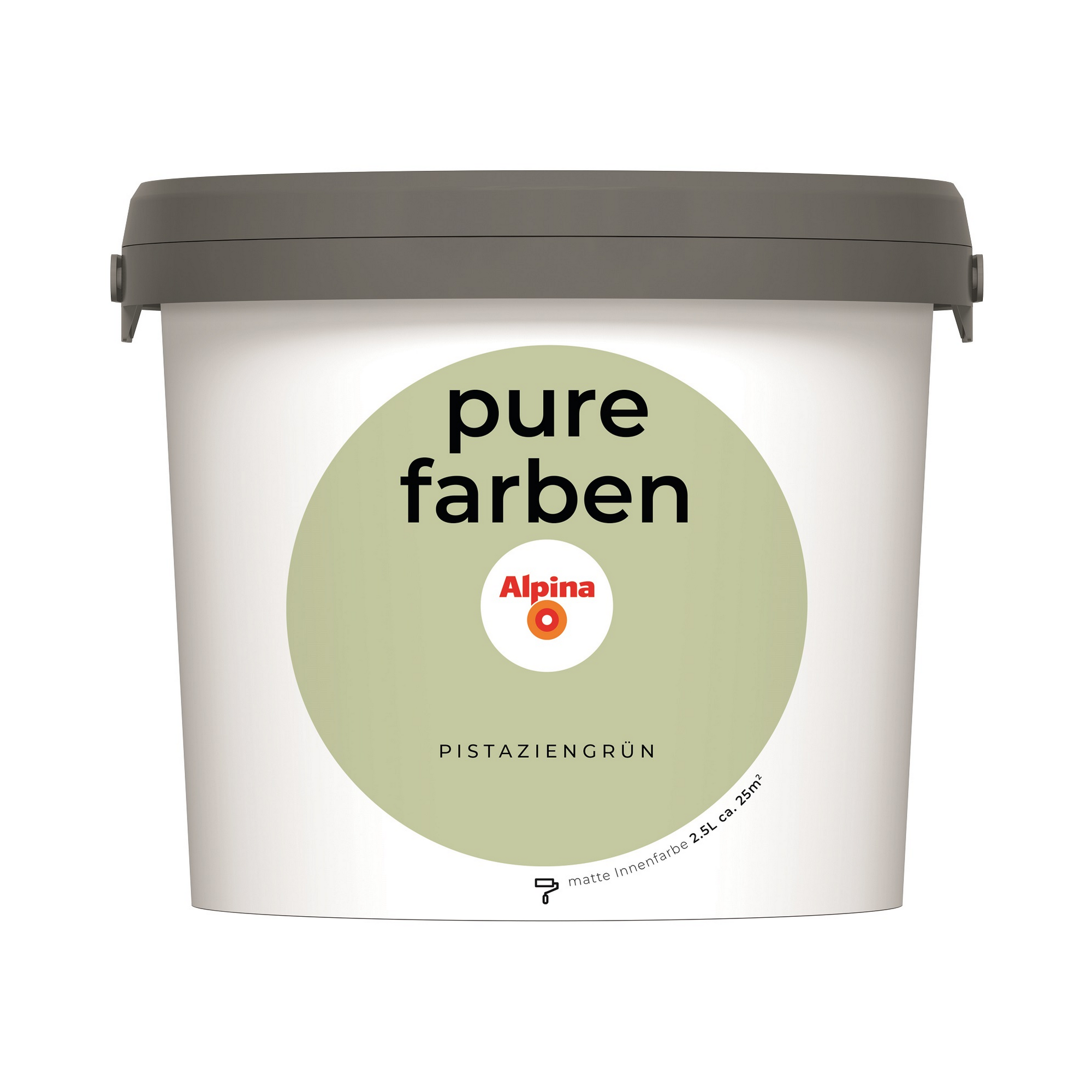 Wandfarbe 'Pure Farben' pistaziengrün matt 2,5 l