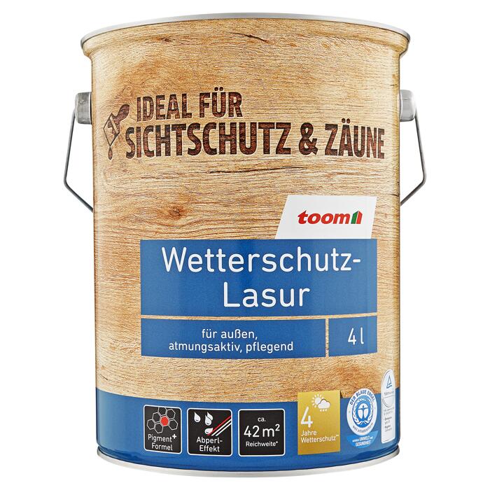 toom Wetterschutz-Lasur ebenholzfarben 4 l