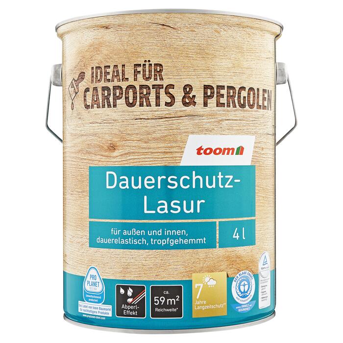 toom Dauerschutzlasur nussbaumfarben dunkel 4 l