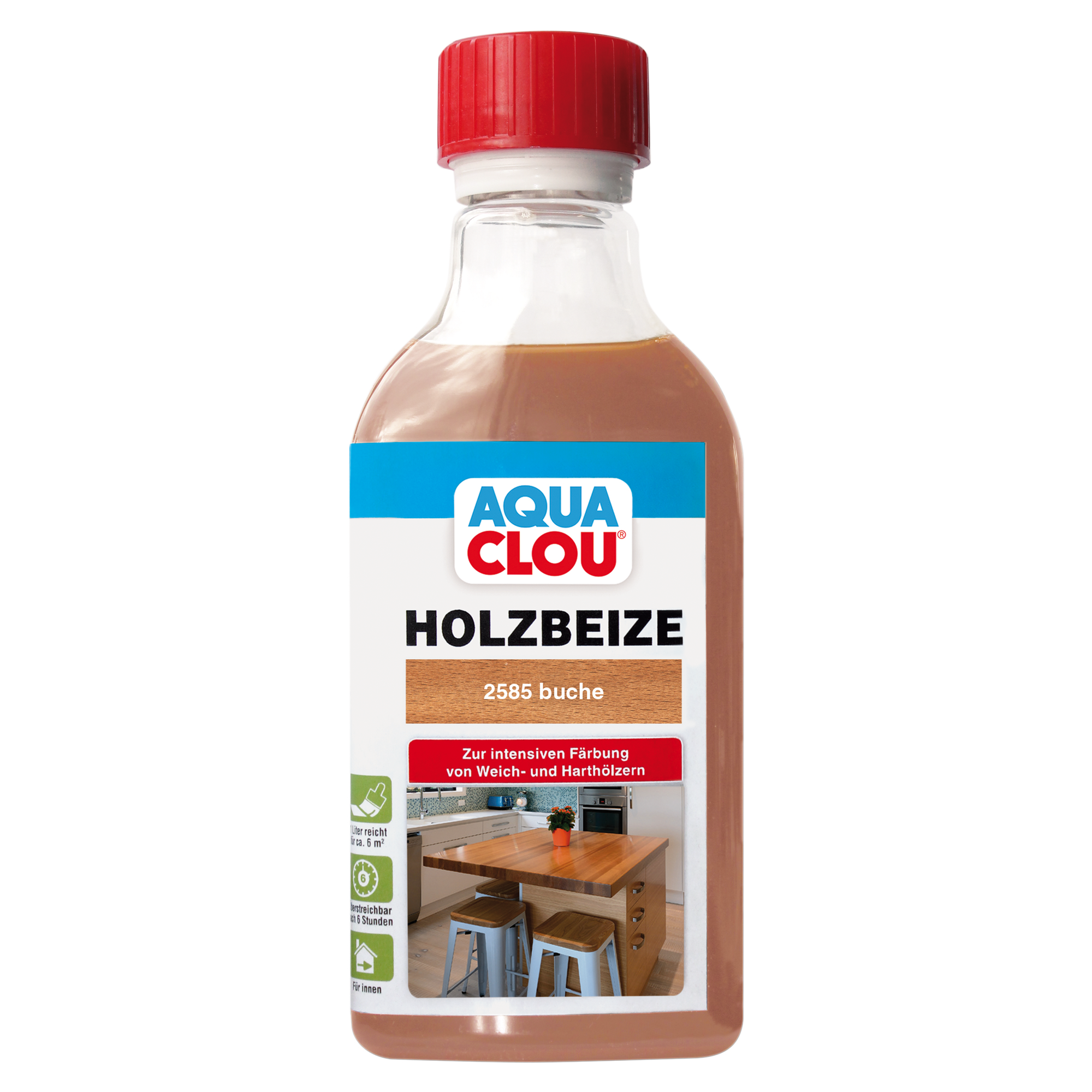 Clou Clou Holzbeize „Aqua“ buchefarben 250 ml