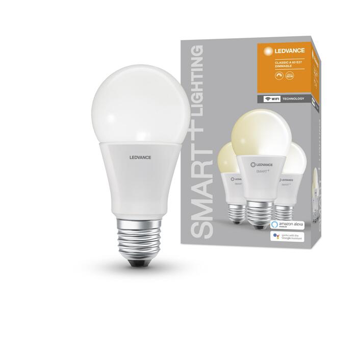 LED-Lampe 'Smart+' 11,5 cm 806 lm 9 W E27 weiß WLAN dimmbar 3 Stk.