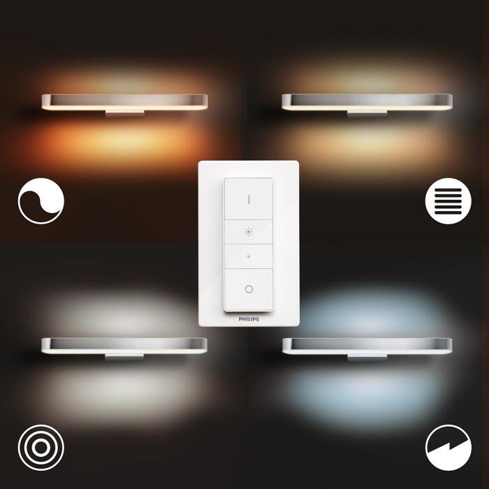Philips Hue LED-Spiegelleuchte 'Hue White Ambiance Adore' chrom 2400 lm ...