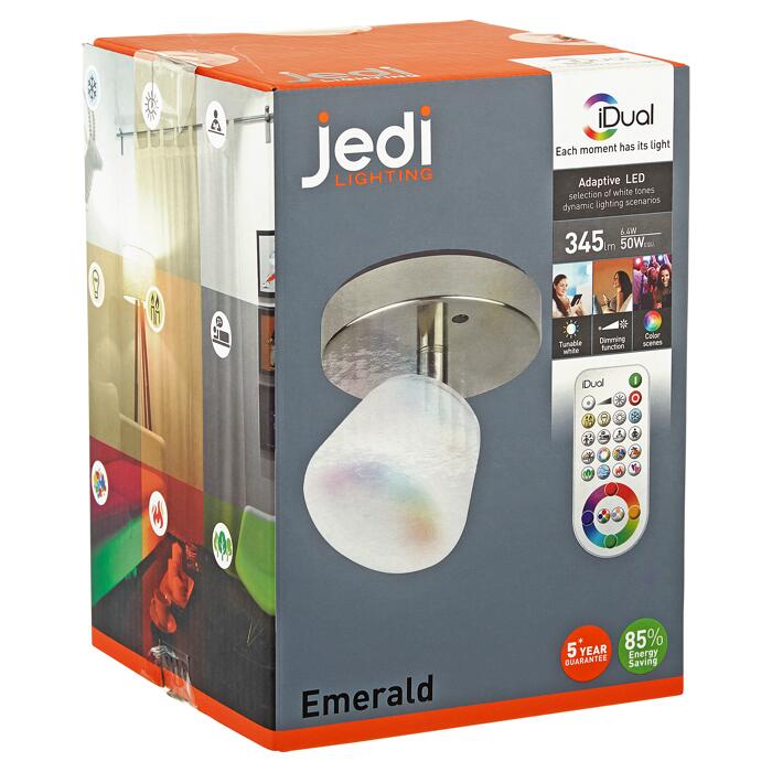 LED-Strahler 'iDual' Emerald Farbwechsel 6,5 W Ø 105 mm 1-flammig