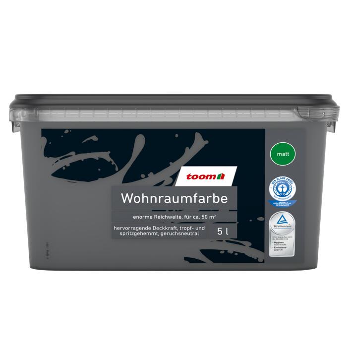 Wandfarbe dunkelgrau matt 5 l